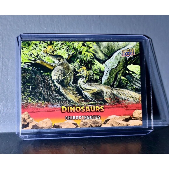 Other | 215 Upper Deck Dinosaurs Chirostenotes Extinction Red Parallel ...